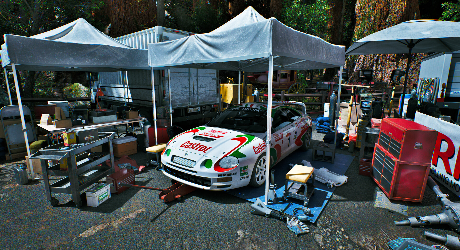 ArtStation - Over Jump Rally - Car Pits: Toyota Celica