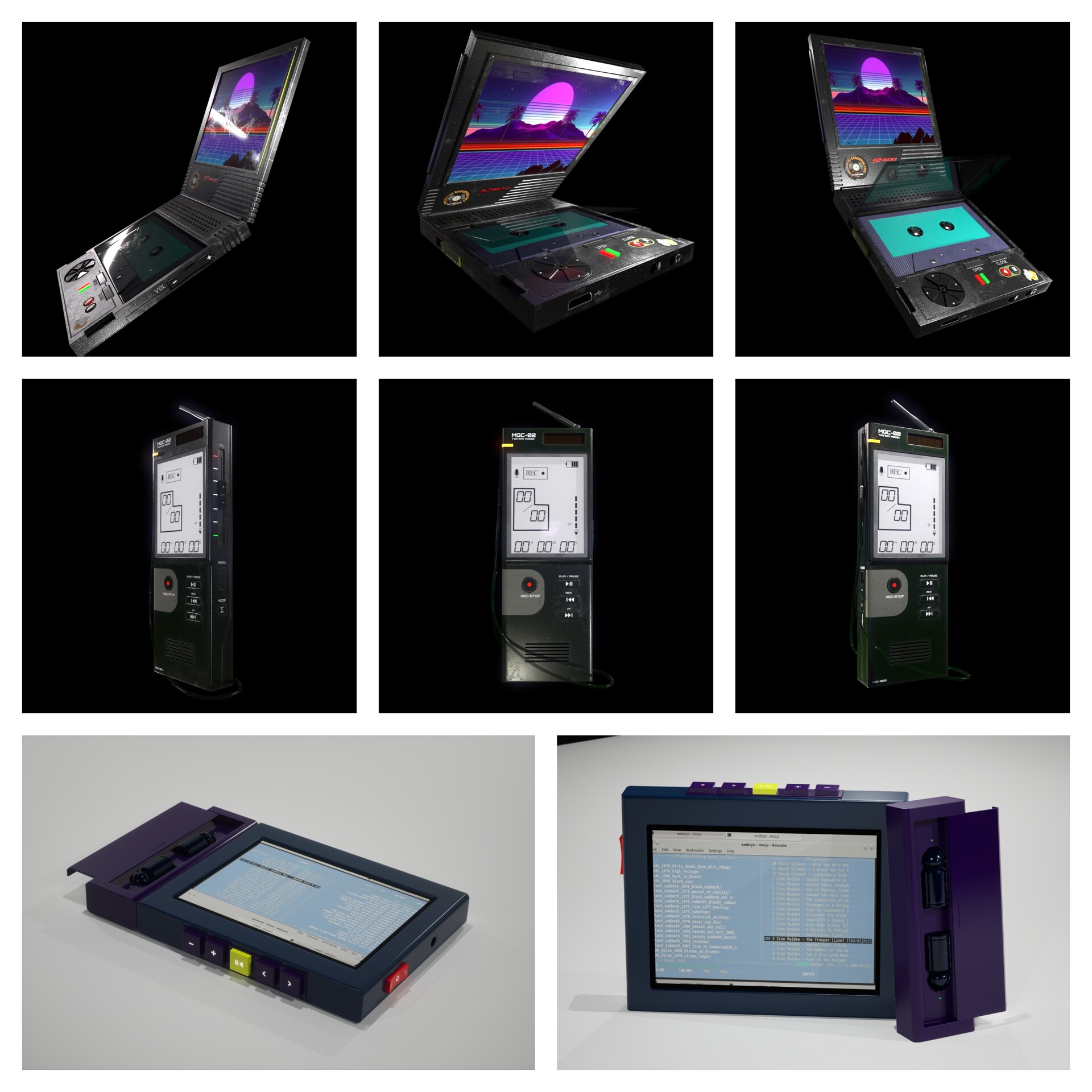 ArtStation - Dystopian Scifi Retro MP3 Player Props