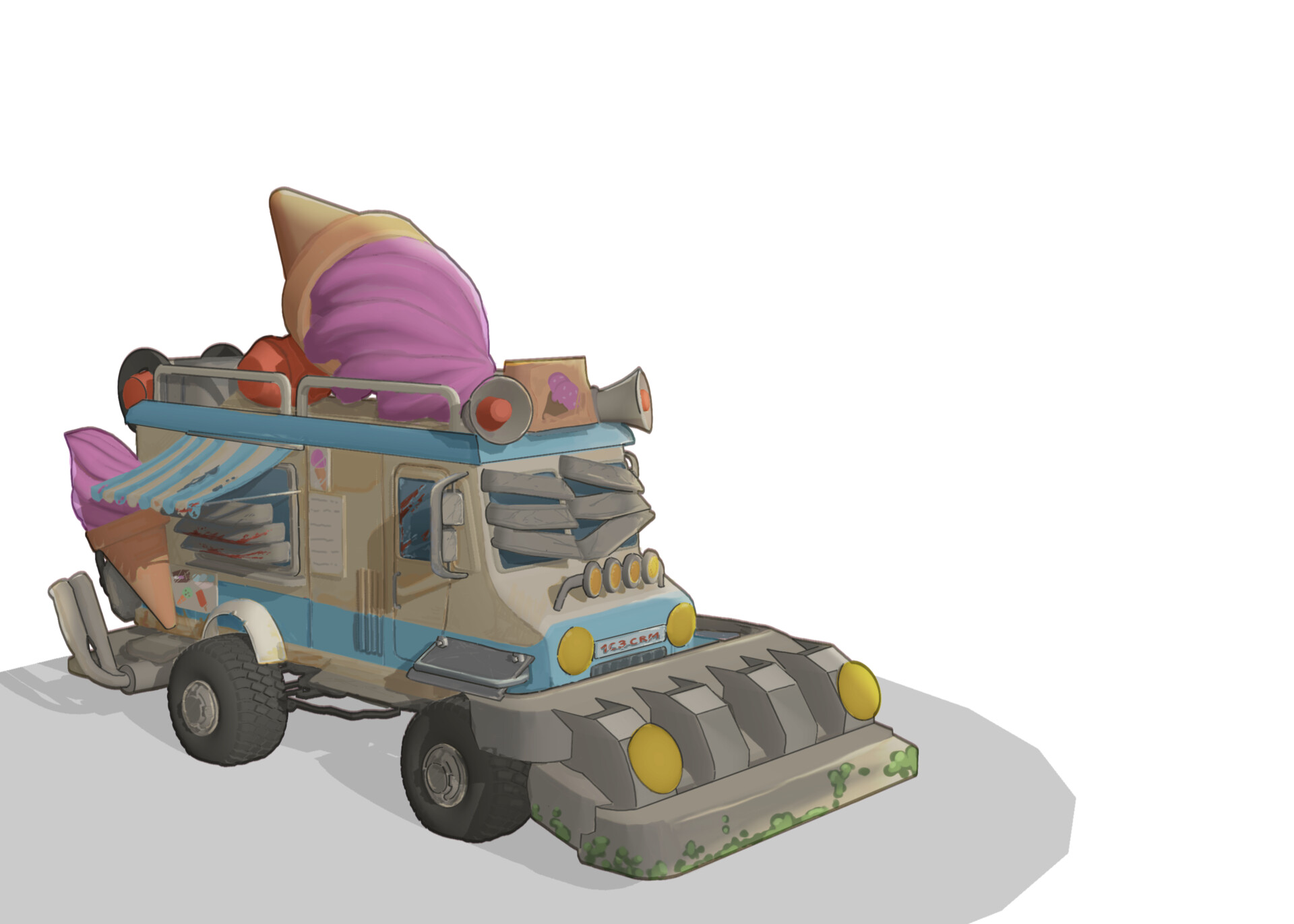 ArtStation - Post-apocalyptic Ice Cream Truck