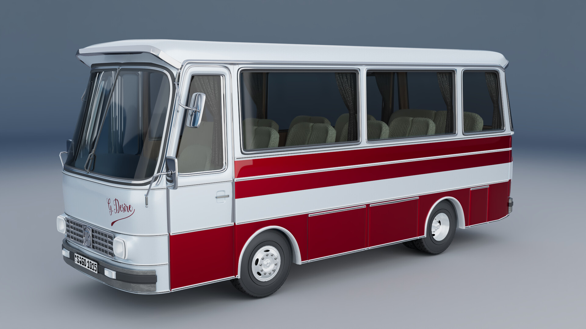 ArtStation - *WIP* Model of a retro bus Setra
