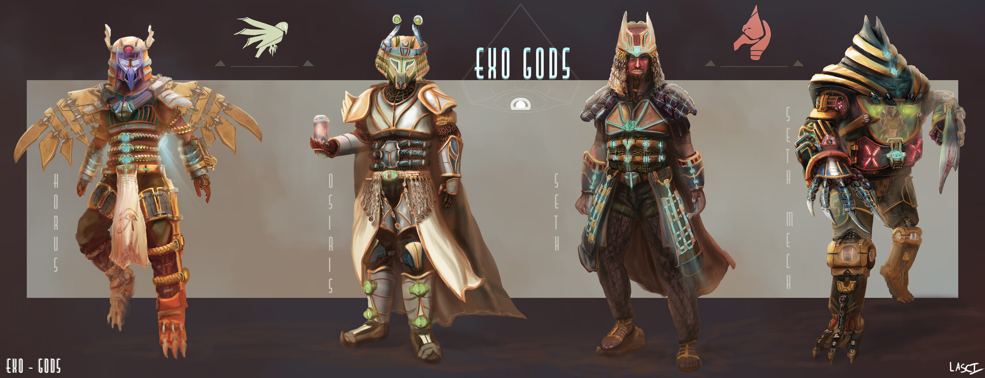 ArtStation - Exo Gods- Character Spread