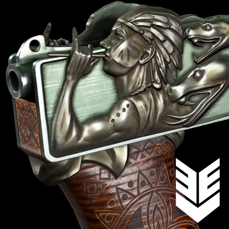 ArtStation - Brazilian PASAM Machine Pistol - "Brazilan Snakes" Custom Skin