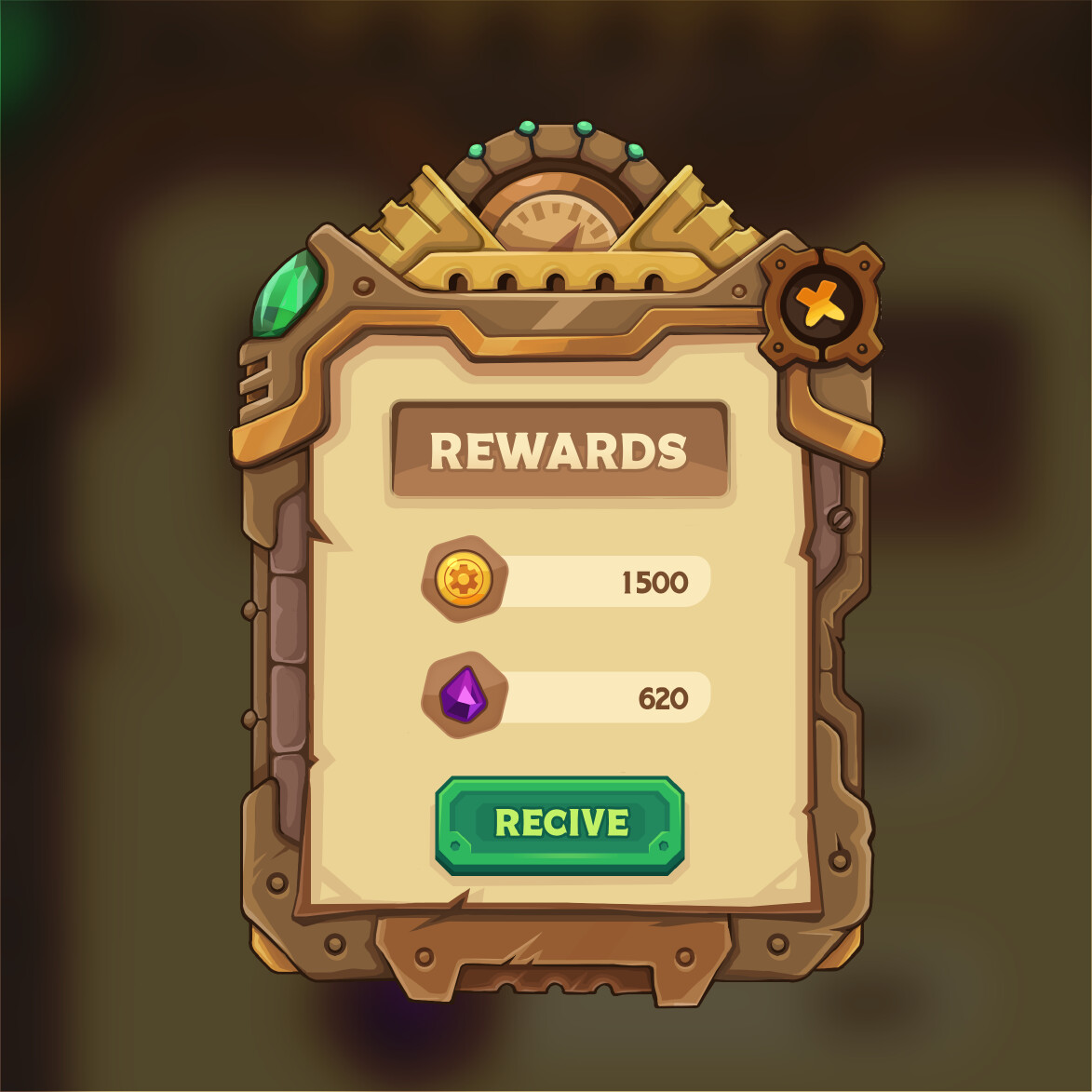 ArtStation - [DRAFT] UI reward screen for the game
