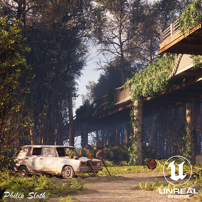 ArtStation - Post Apocalyptic Forest Game-Environment.