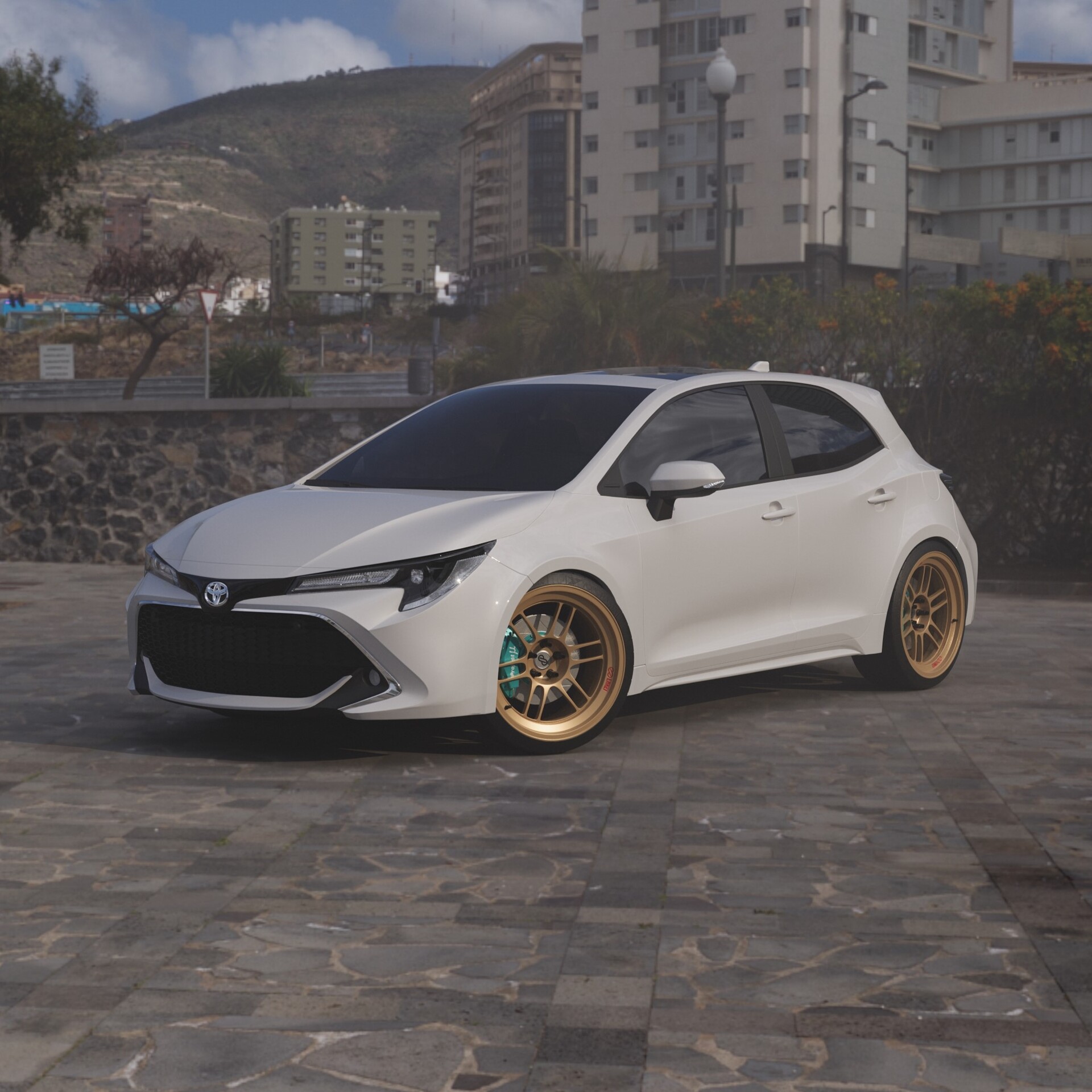 ArtStation - Toyota Corolla Hatchback 2019 with ENKEI®-RPF1RS