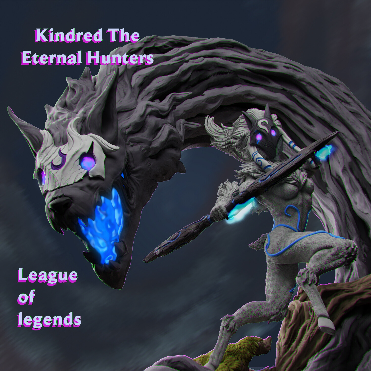 ArtStation - Kindred The Eternal Hunters - League of Legends - FanArt ...