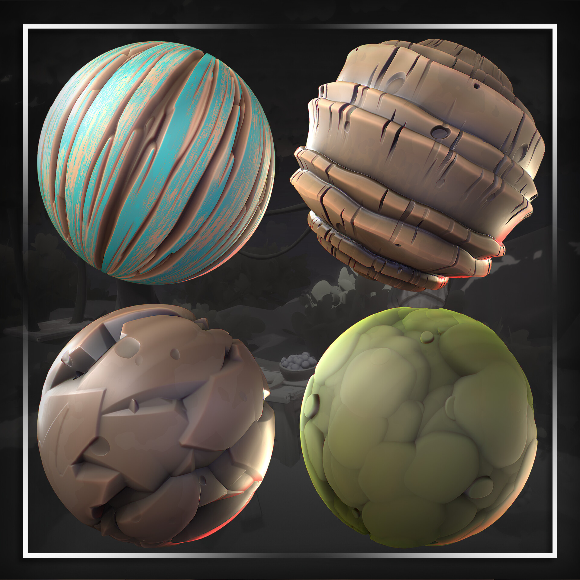 ArtStation - Stylized Forrest Environment Substance Designer Materials