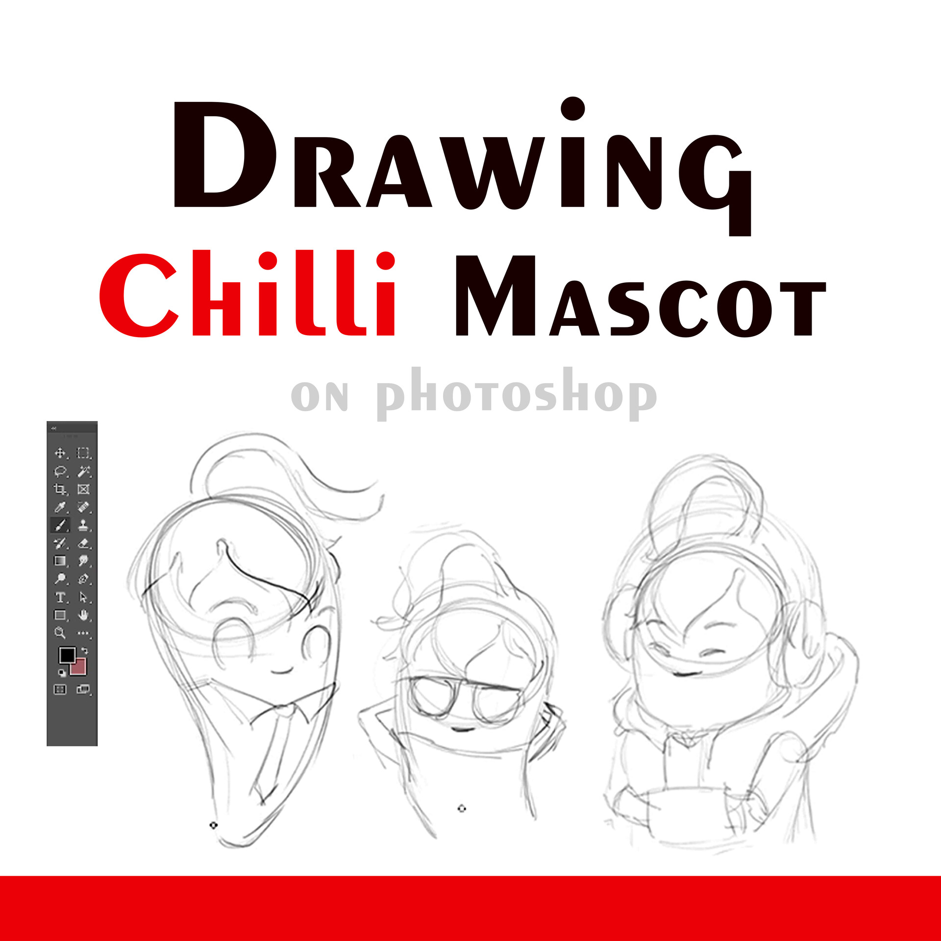 Tarakesh Arts - How to Draw a Cute and Spicy Mascot Using a Chilli ...