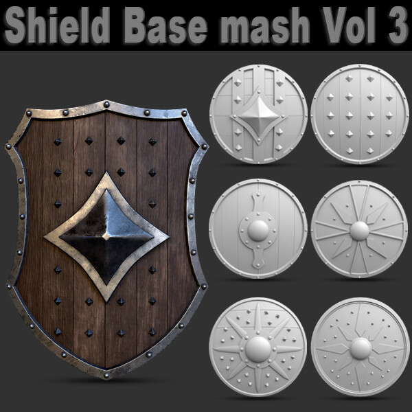 ArtStation - Shield Base Mesh Vol 3