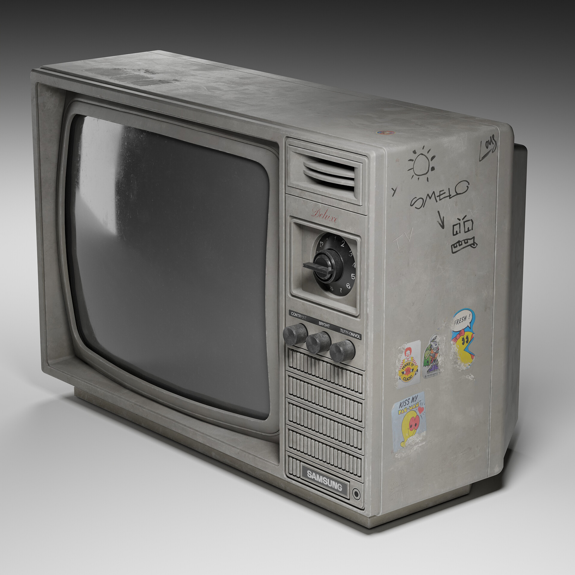 ArtStation - Retro style TV