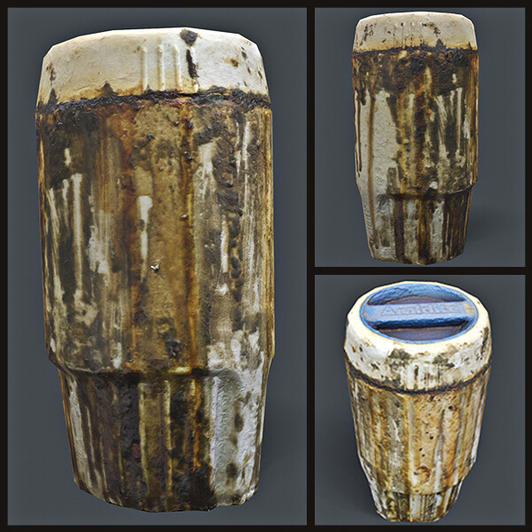 ArtStation - Low Poly Dirty Bottle