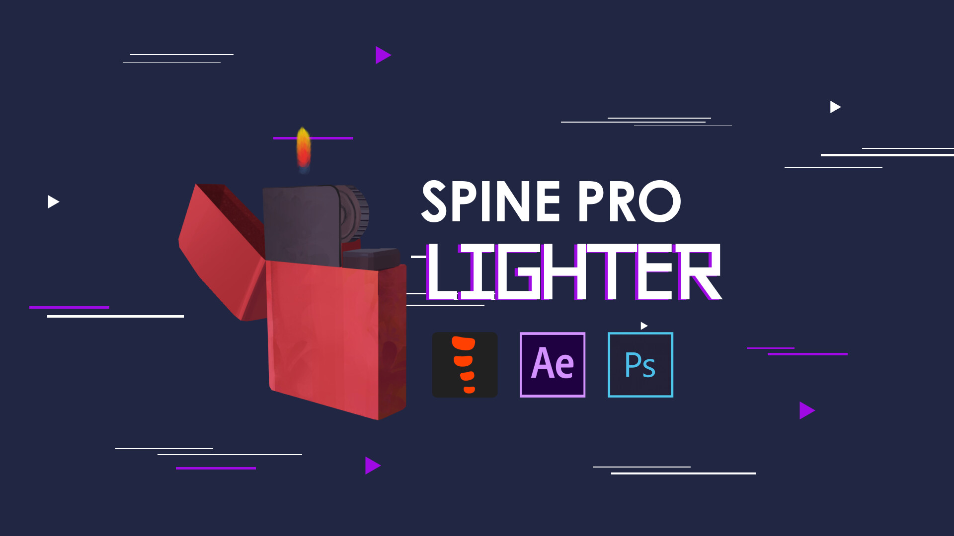 ArtStation - Lighter animation (particle imitation)