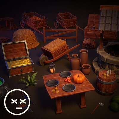 ArtStation - Medieval Stylized Props - GameOver Assets