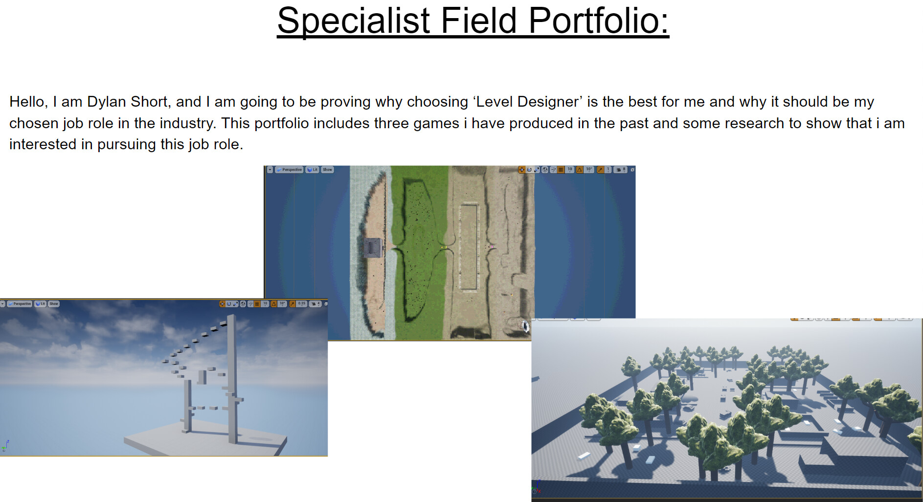 ArtStation - Specialist Field Portfolio: Level Design