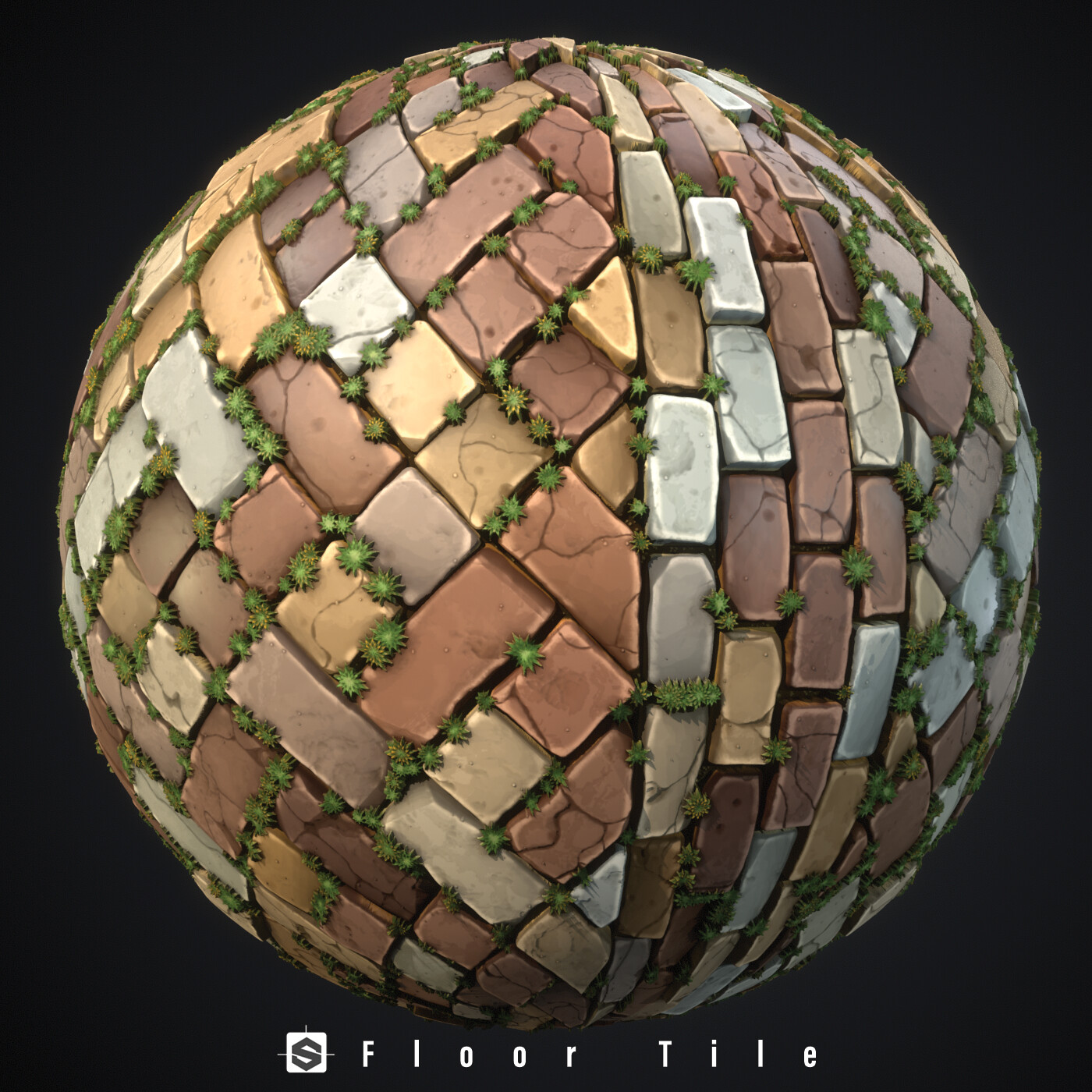 ArtStation - Stylized Floor Tile - Substance Designer