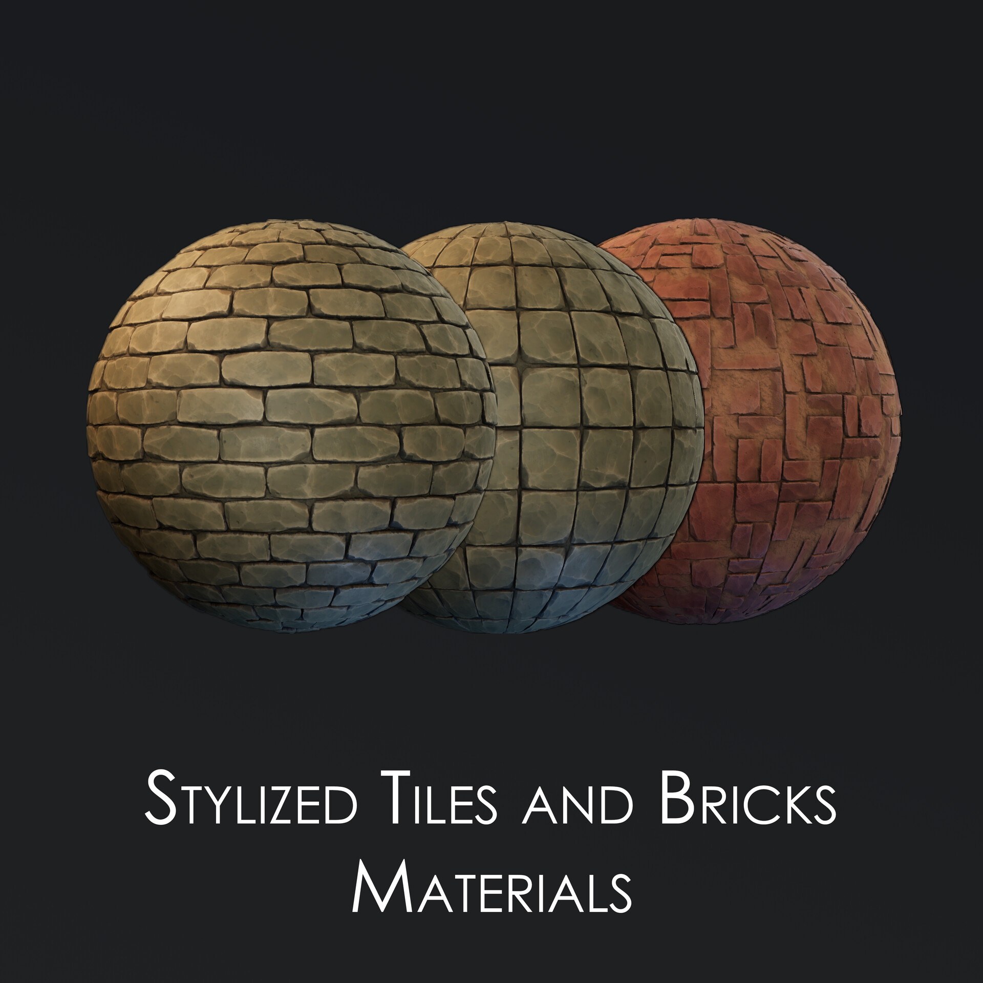 ArtStation - Stylized Tiles and Bricks Materials
