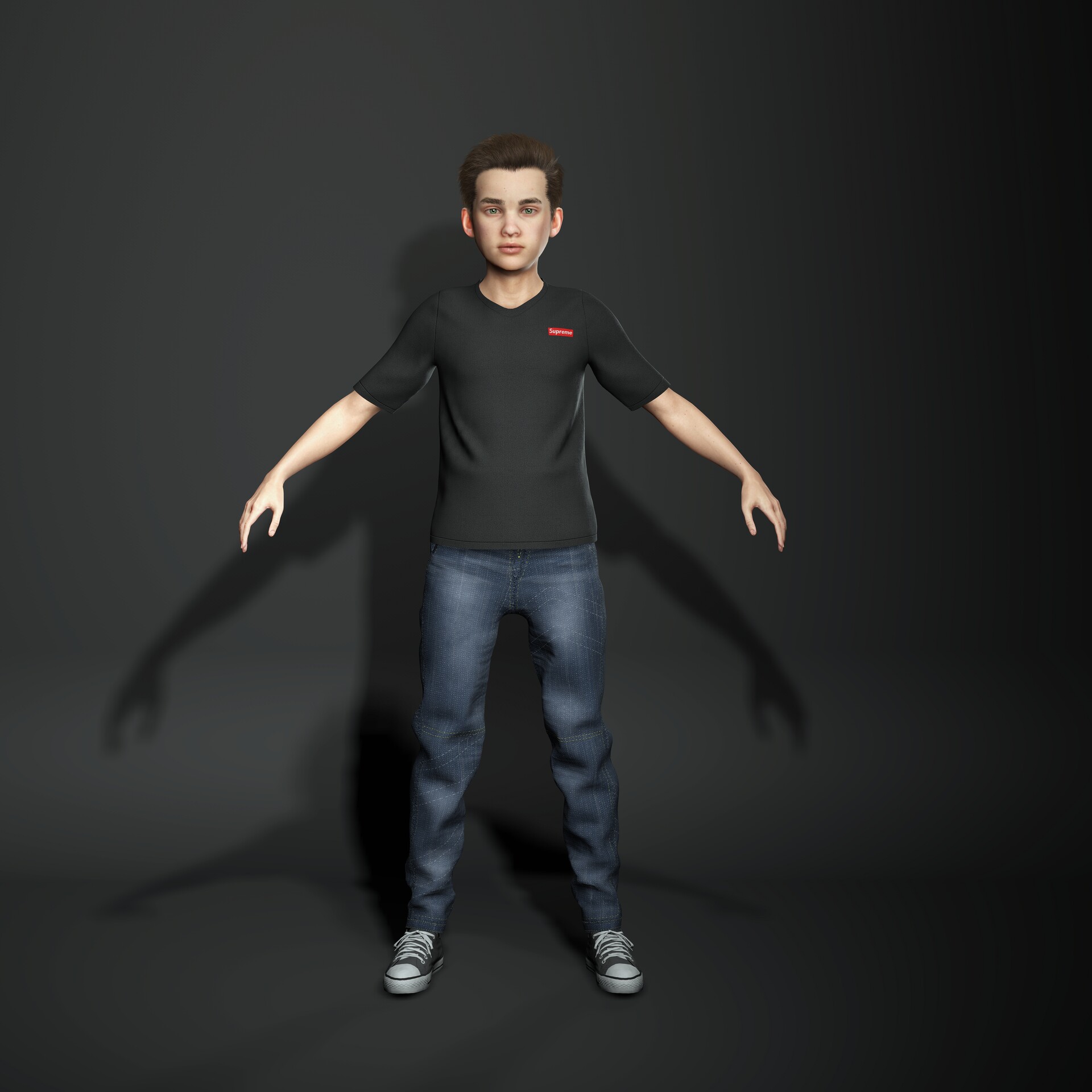 ArtStation - Cool and Edgy - High-Quality AAA 3D Model of a Stylish Boy ...