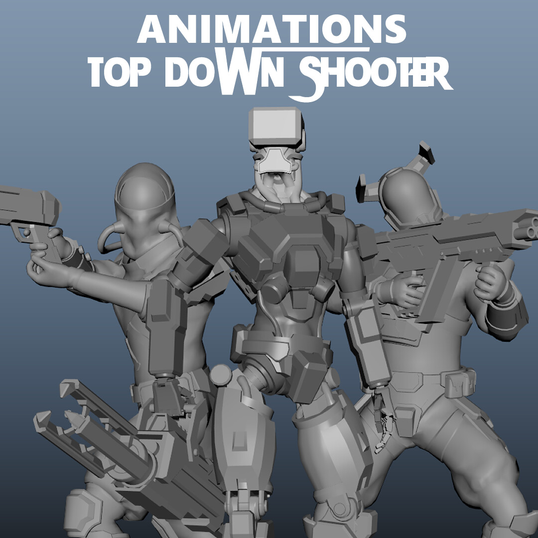 ArtStation - Animations - Top Down Shooter