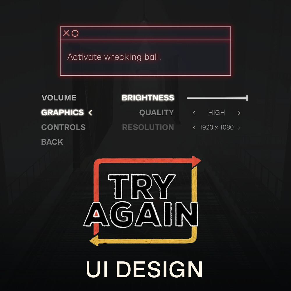 ArtStation - Try Again - UI Design