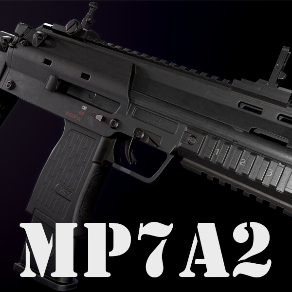 ArtStation - H&K MP7A2 - Game Ready SMG