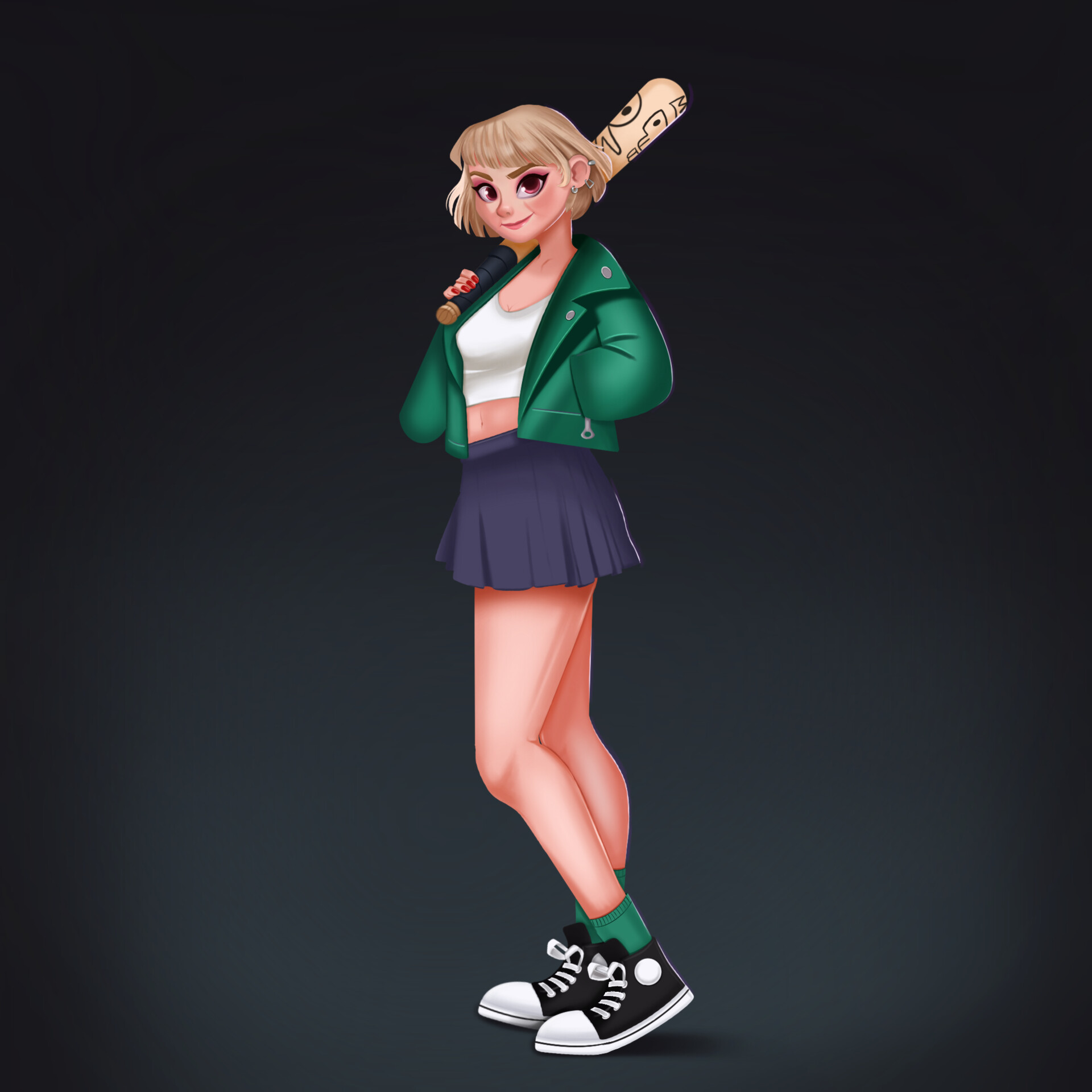 ArtStation - Baseball Character Girl