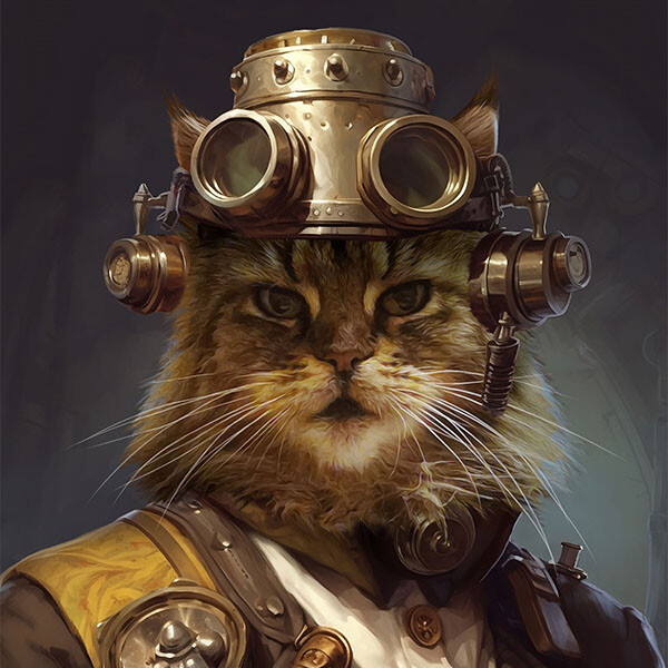 ArtStation - Steampunk - Pet Portrait Template