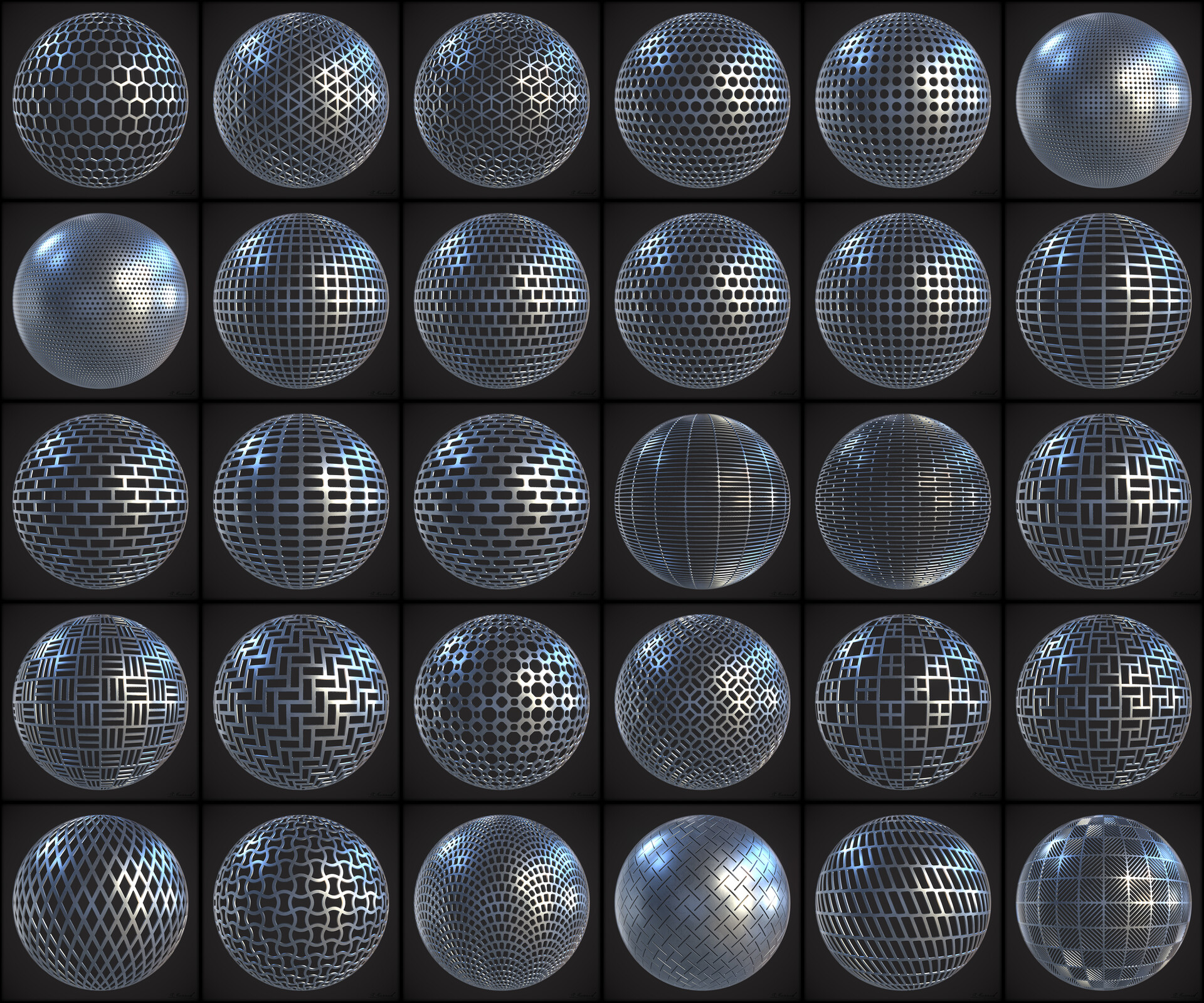 ArtStation - Perforated metal textures set 1