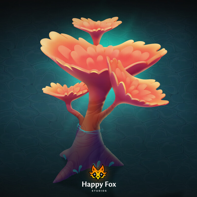 ArtStation - Game assets - Orange trees