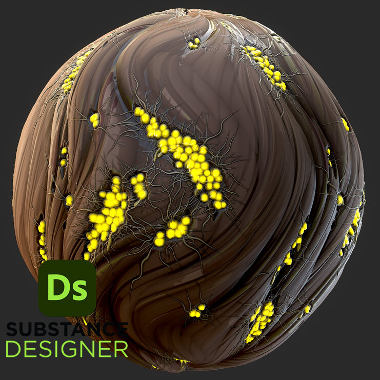 3dExtrude Tutorials - Stylized Infected Tree Bark - Substance 3D Designer