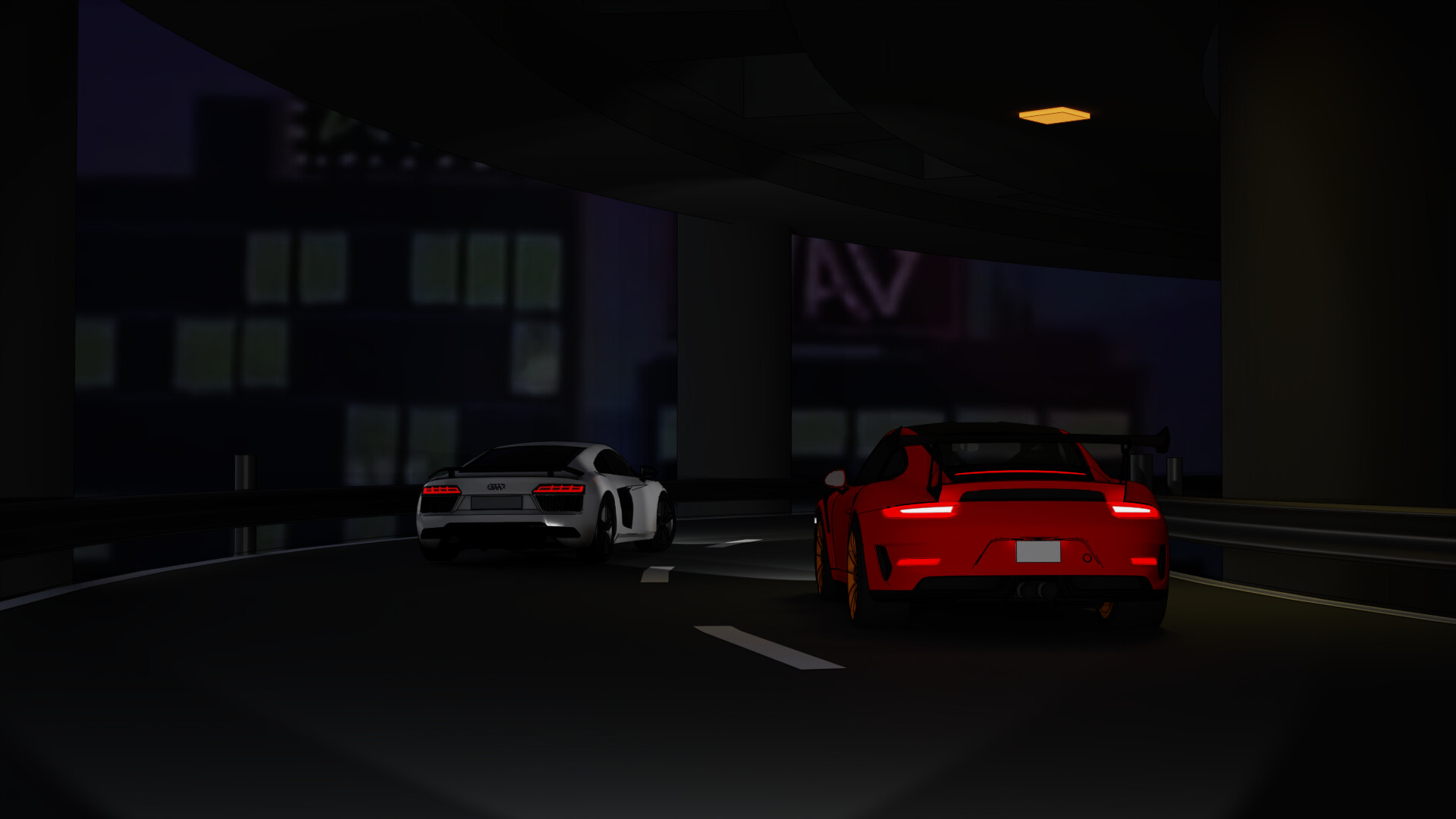 ArtStation - Anime car scene (Loop animation)