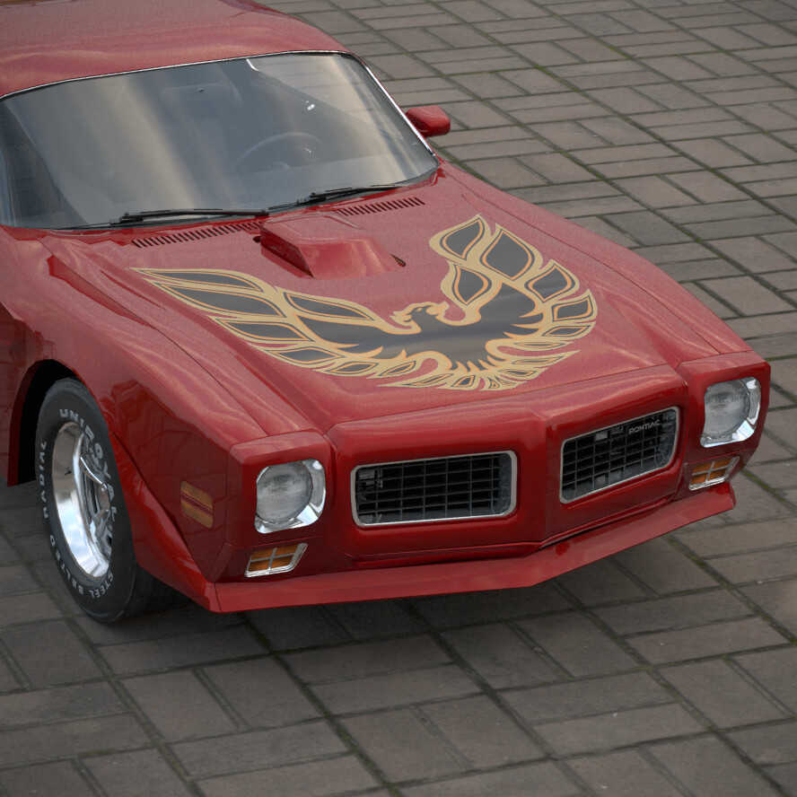 ArtStation - 1973 Pontiac Trans-am Firebird 3D Model (&Tuned)