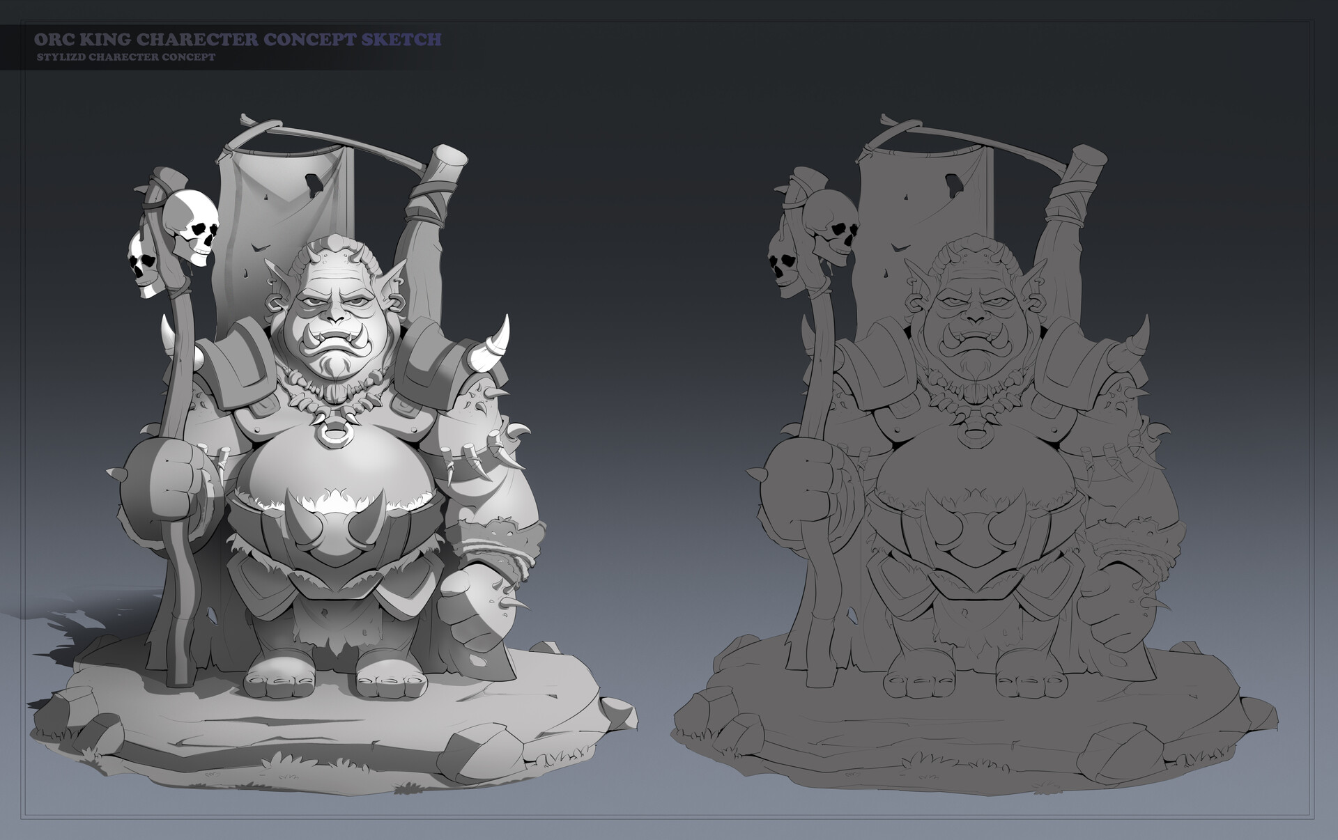 ArtStation - Orc King Charecter