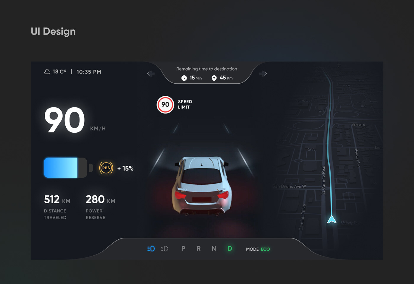ArtStation - Electric car dashboard interface design