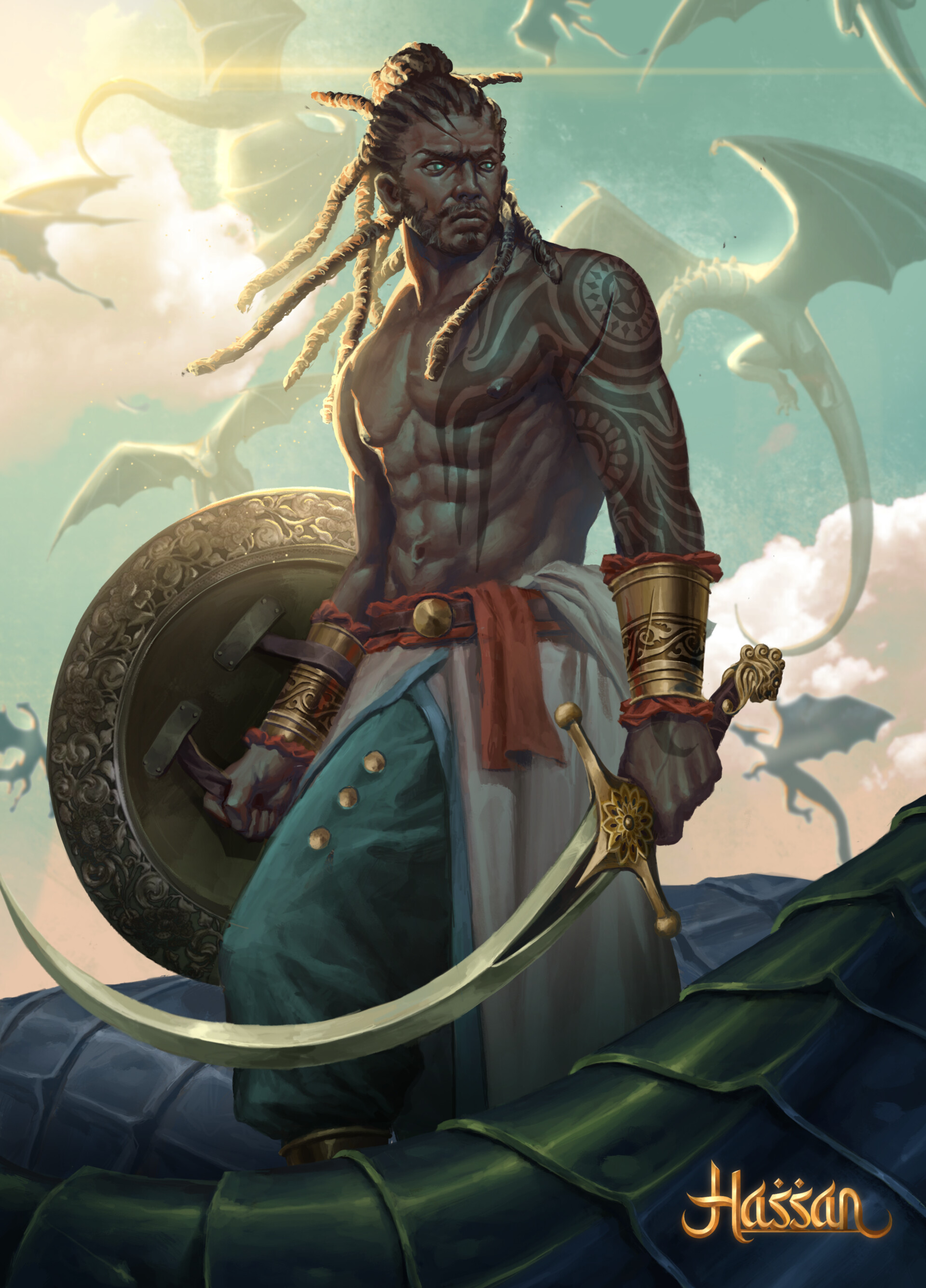 ArtStation - Hassan the ultimate character card showcase