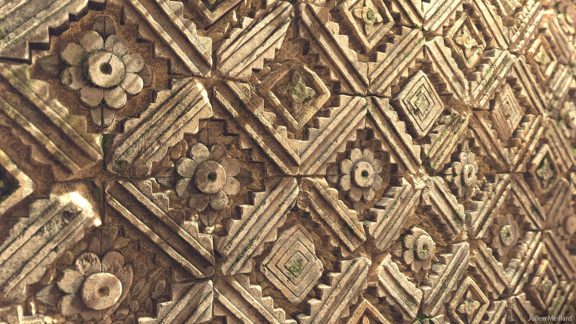 ArtStation - Mayan Wall Material and Breakdown