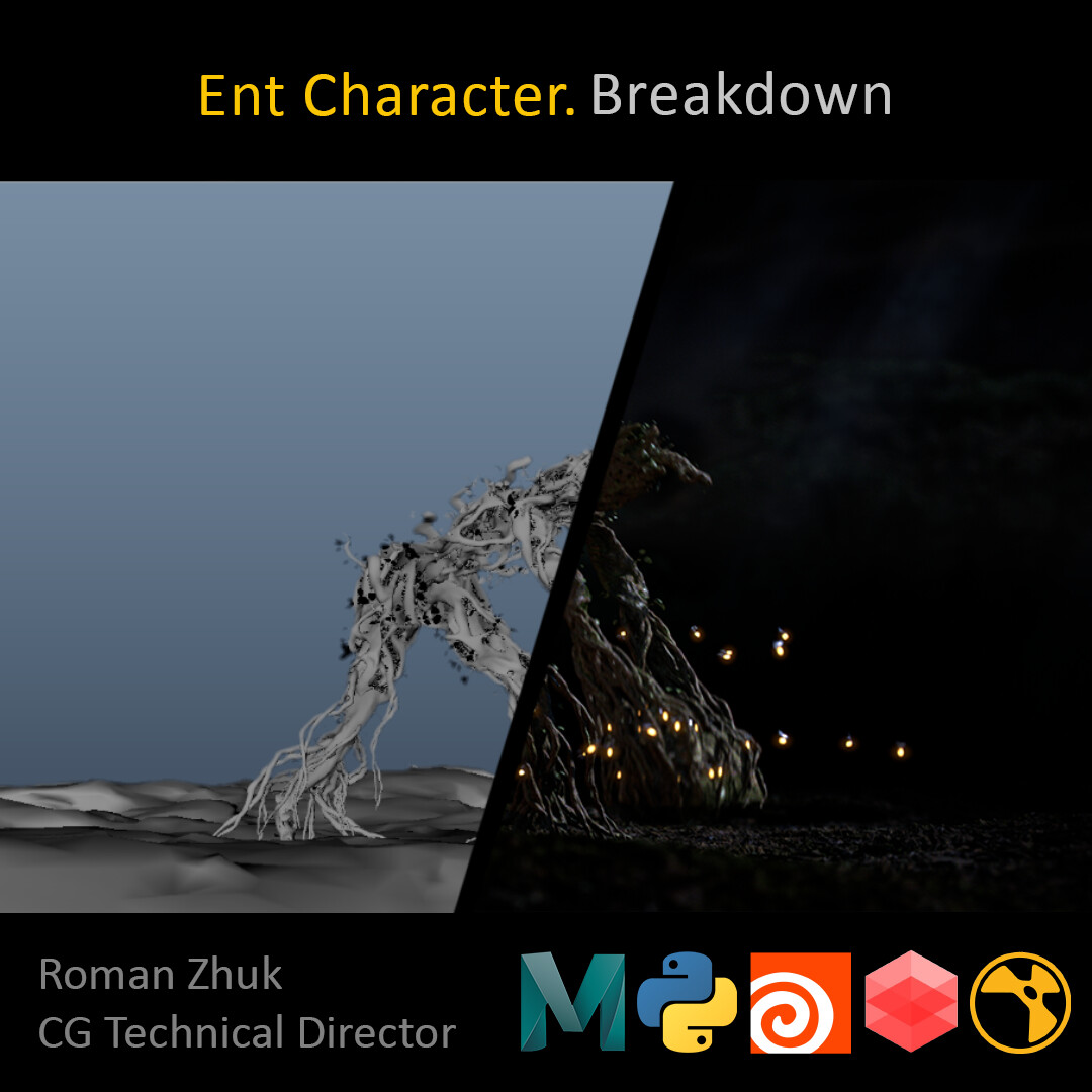 ArtStation - Almost Groot. Kinda Ent. Project Breakdown