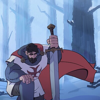 ArtStation - Knight in the snow