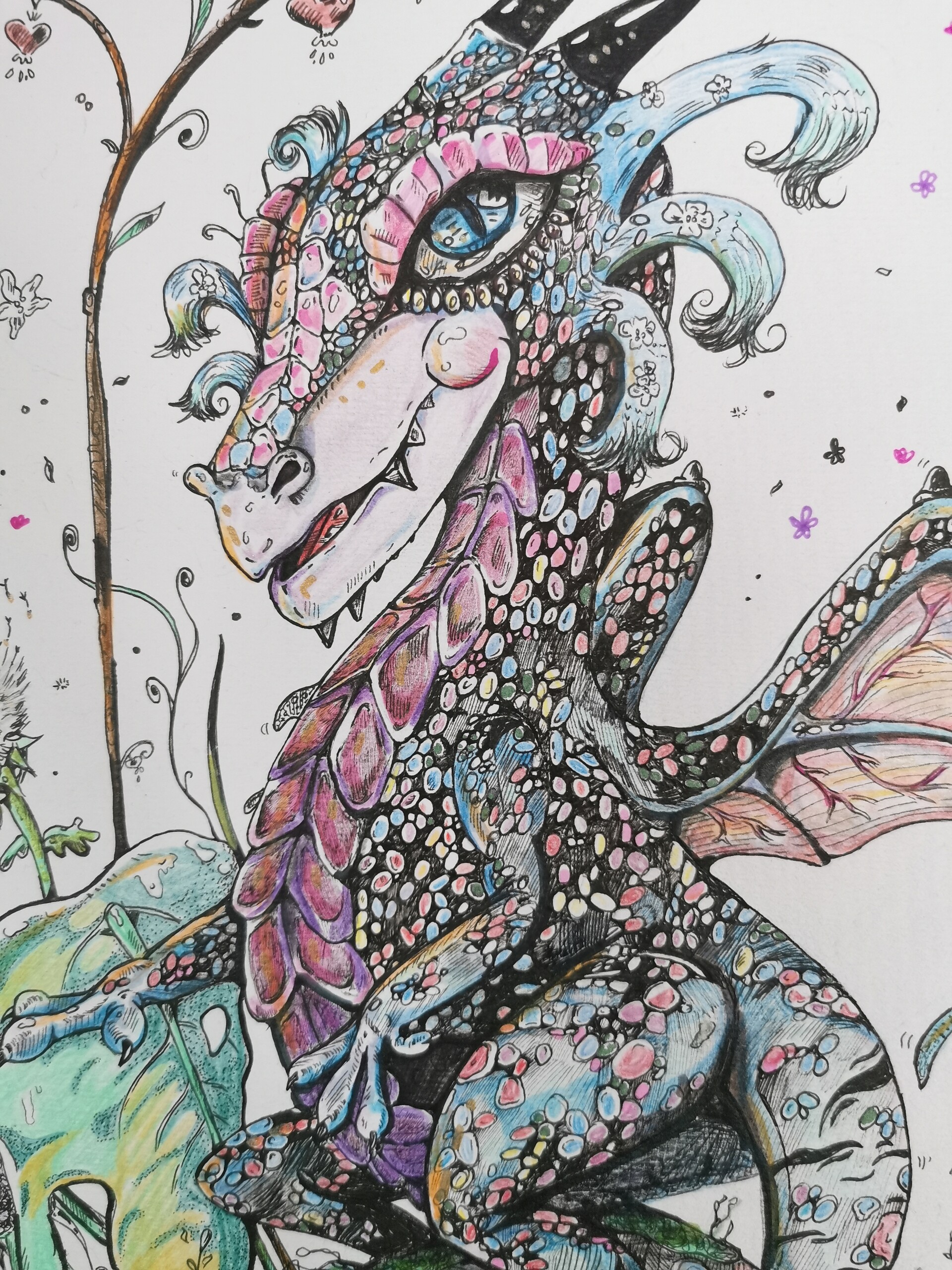ArtStation - Fairytale dragon-mixed traditional