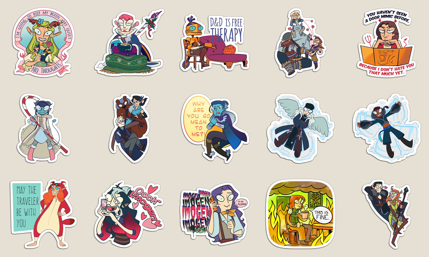 Justyna Rerak - Critical Role - sticker collection