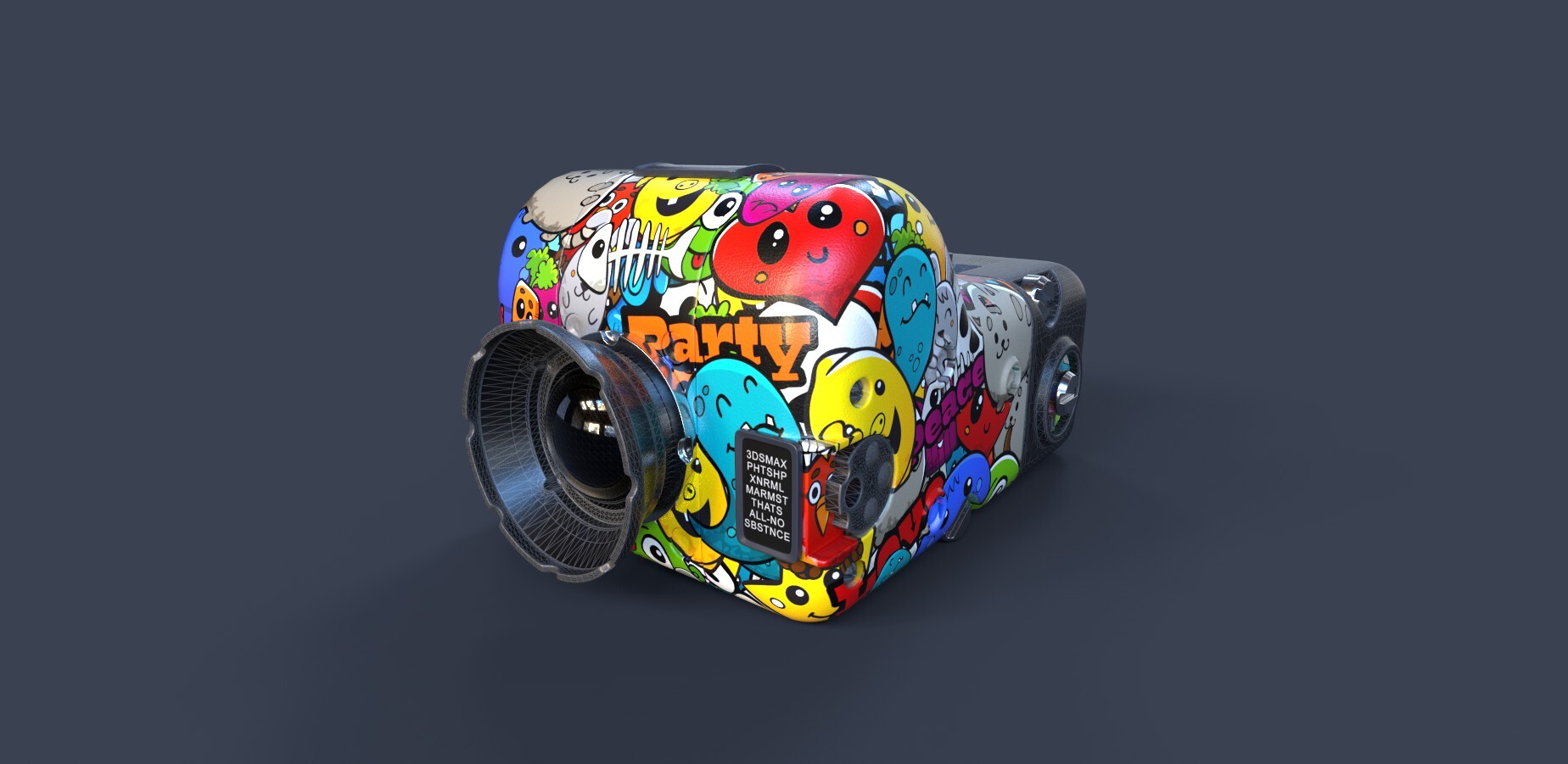ArtStation - 3d model camera & graffiti texture