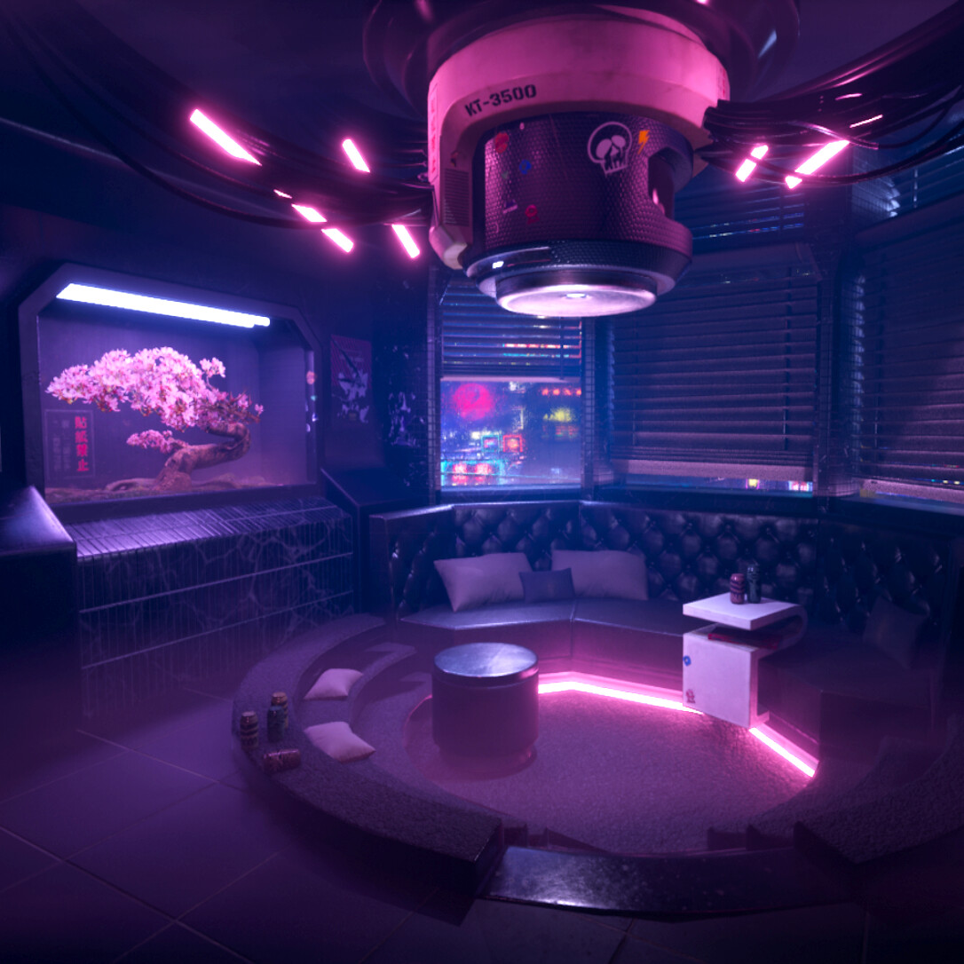 ArtStation - Cyberpunk Lounge
