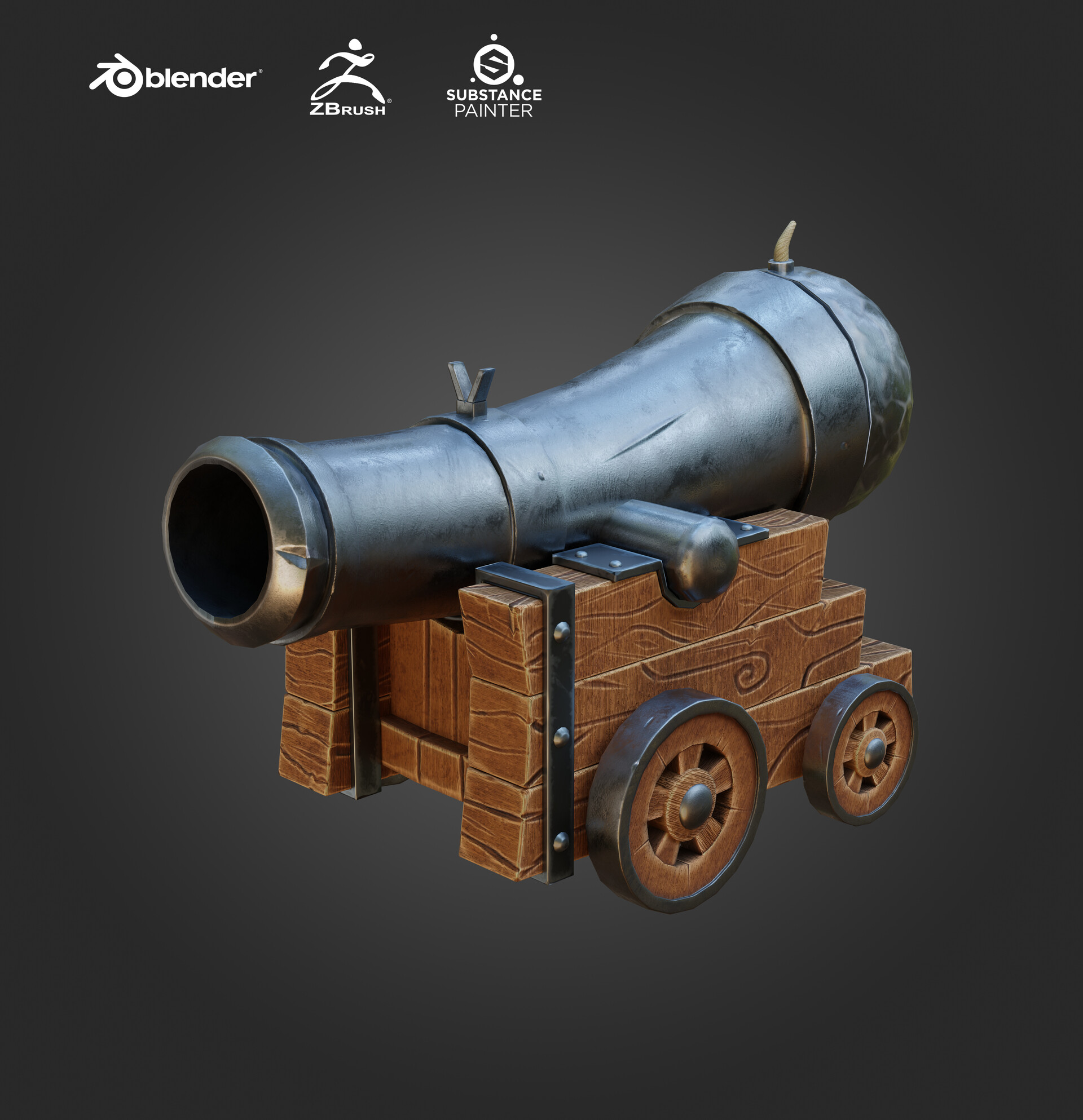 ArtStation - Stylized cannon (Game Ready)