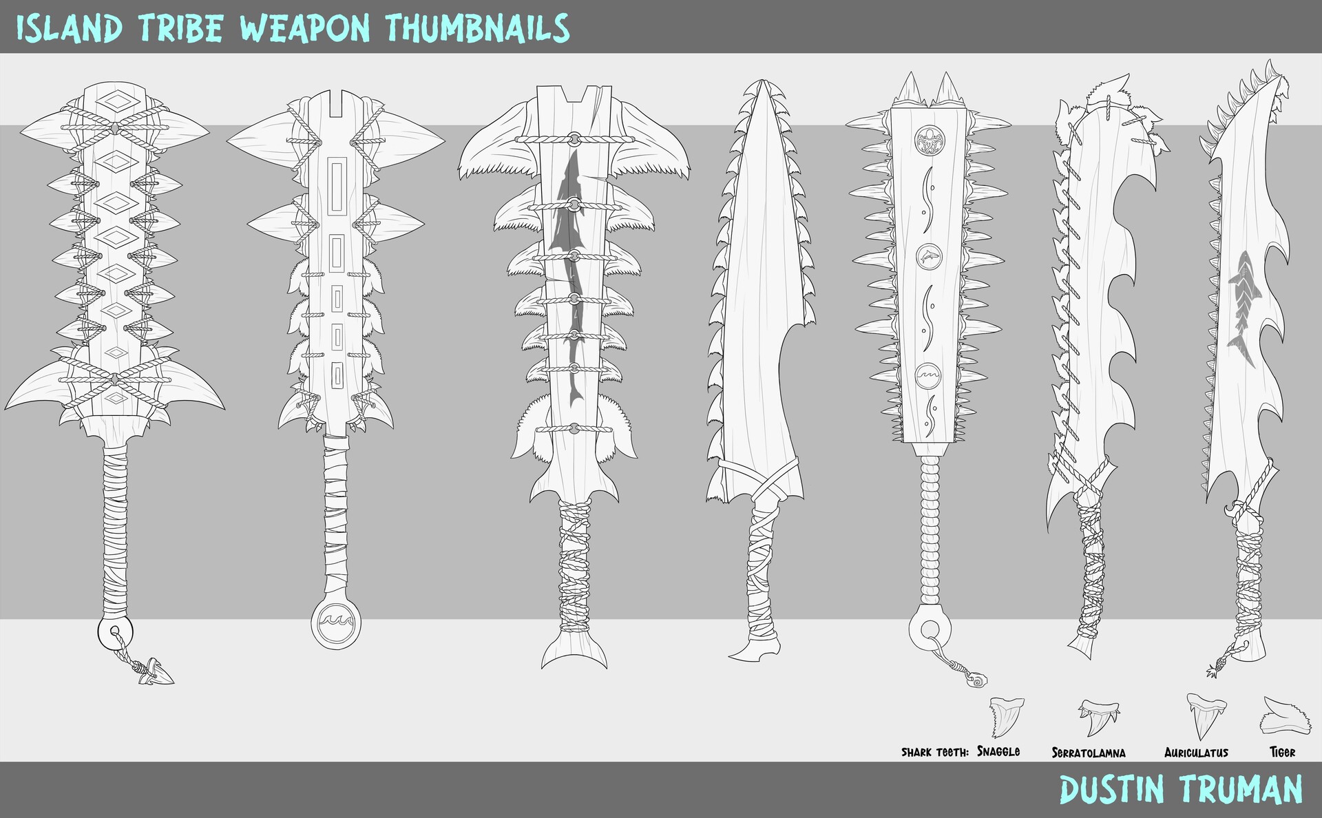 ArtStation - Island Tribe Weapon Thumbnails
