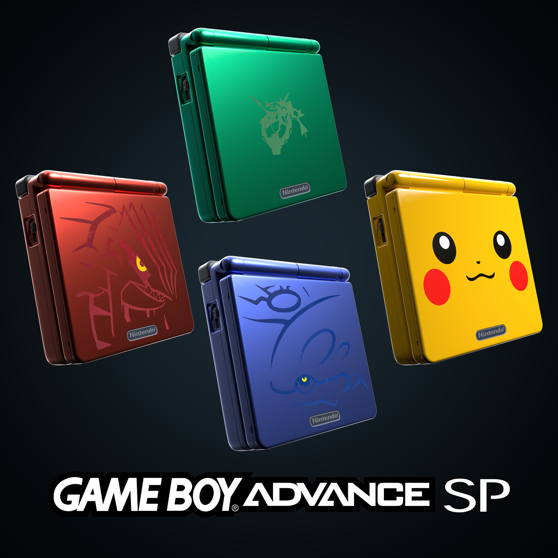 ArtStation - Gameboy Advance SP
