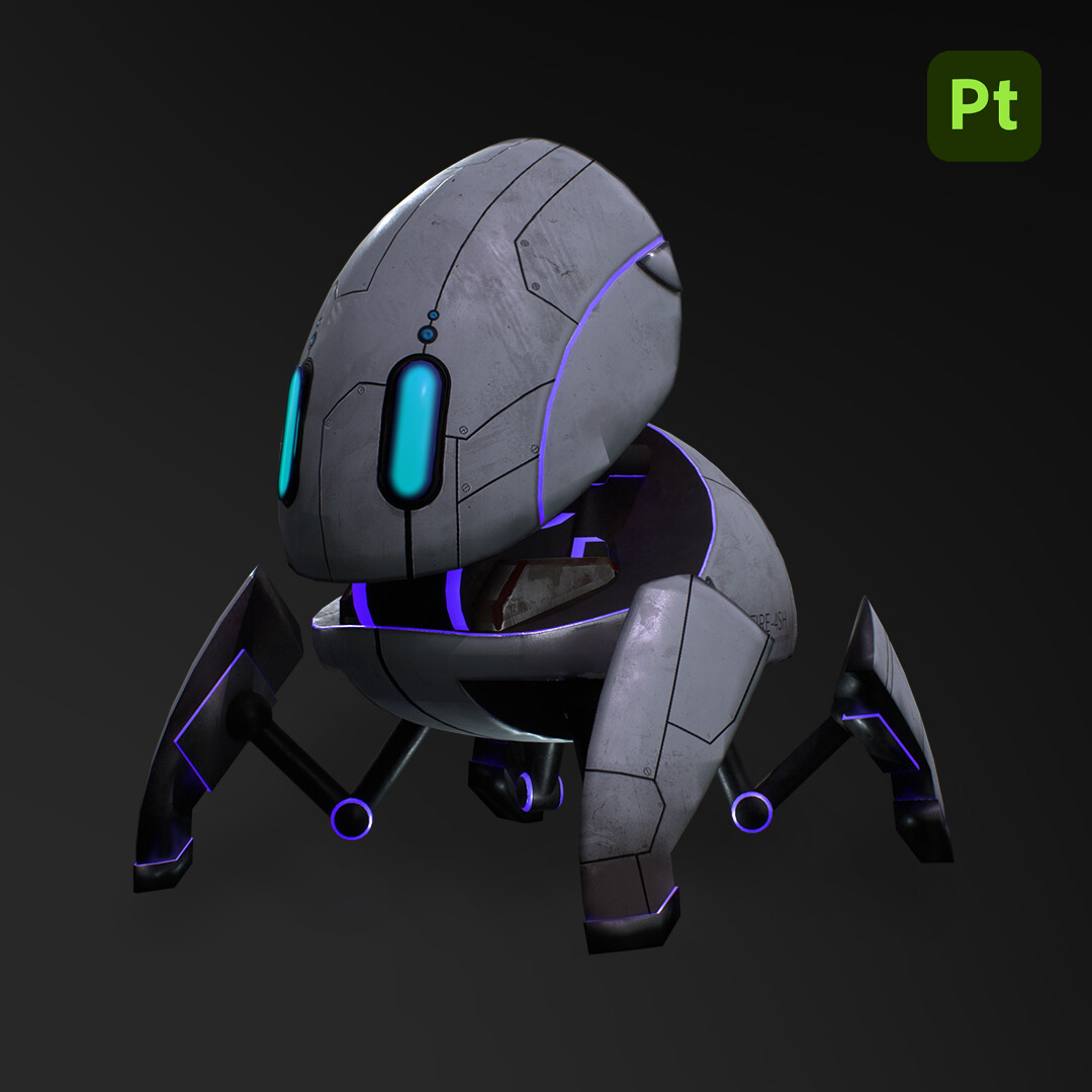 ArtStation - Scout Bot Sci Fi Texturing