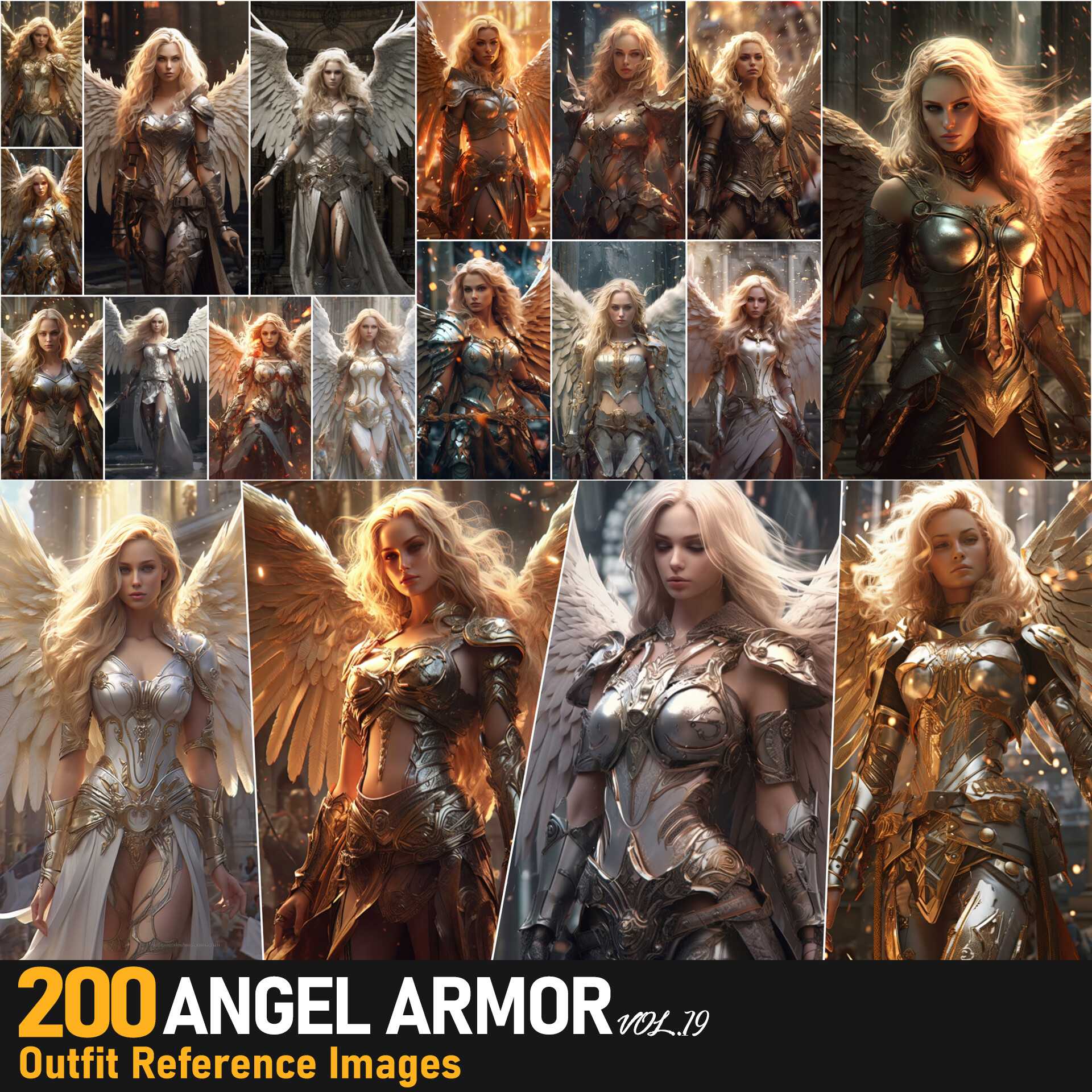 ArtStation - Angel Armor VOL.19|4K Reference Images