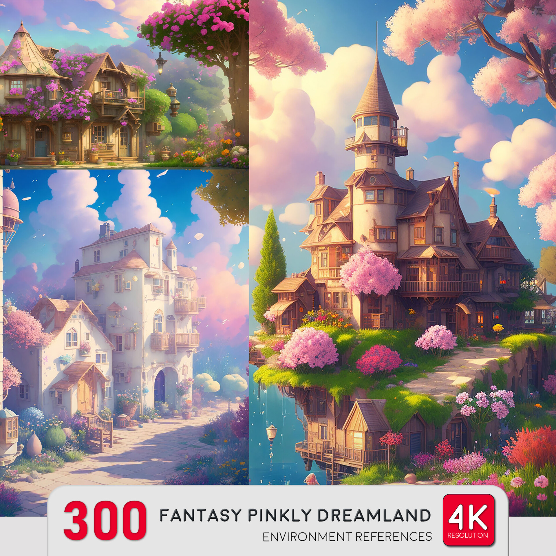 ArtStation - Fantasy Pinkly Dreamland-4K|Environment References