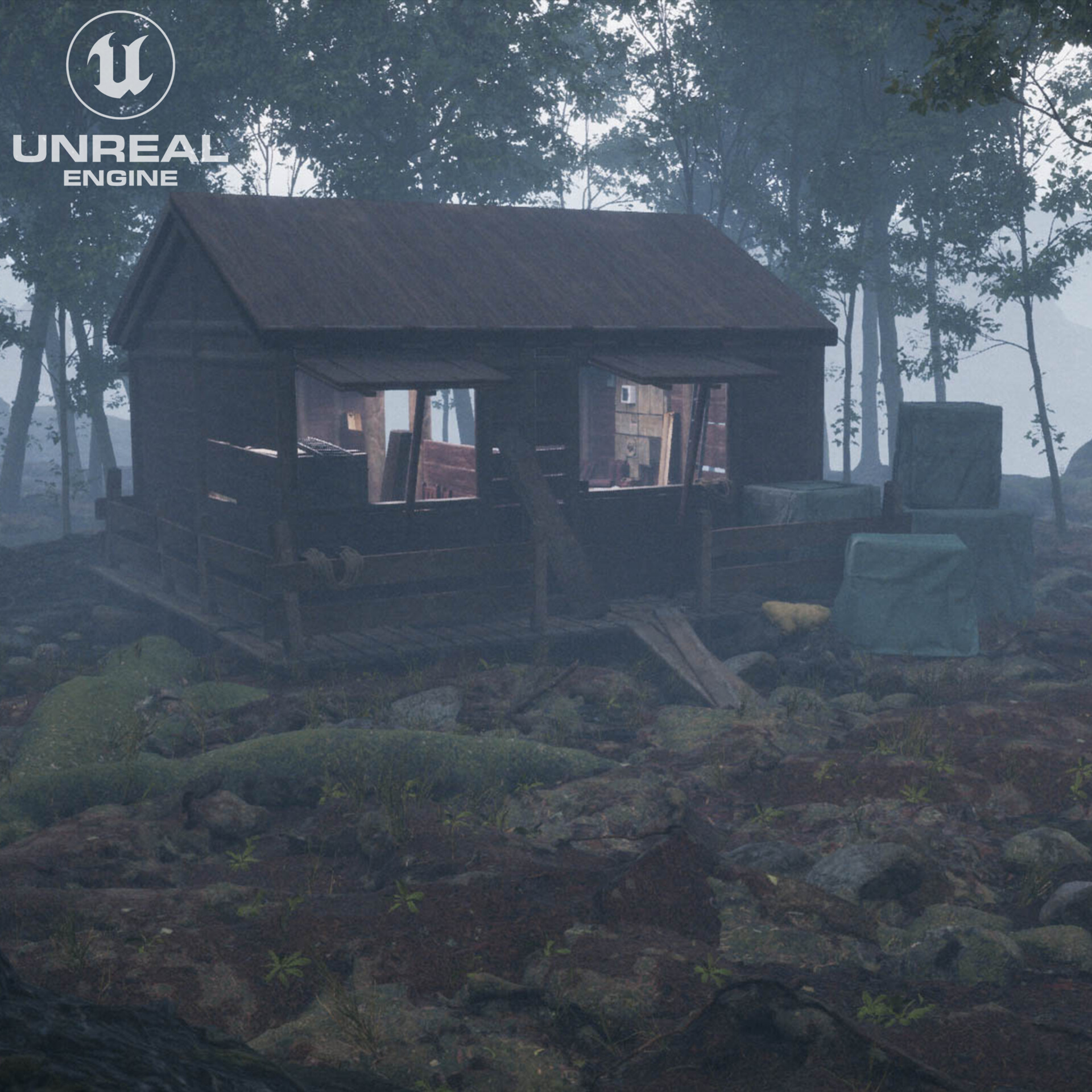 ArtStation - Military Swamp Shack - UE5