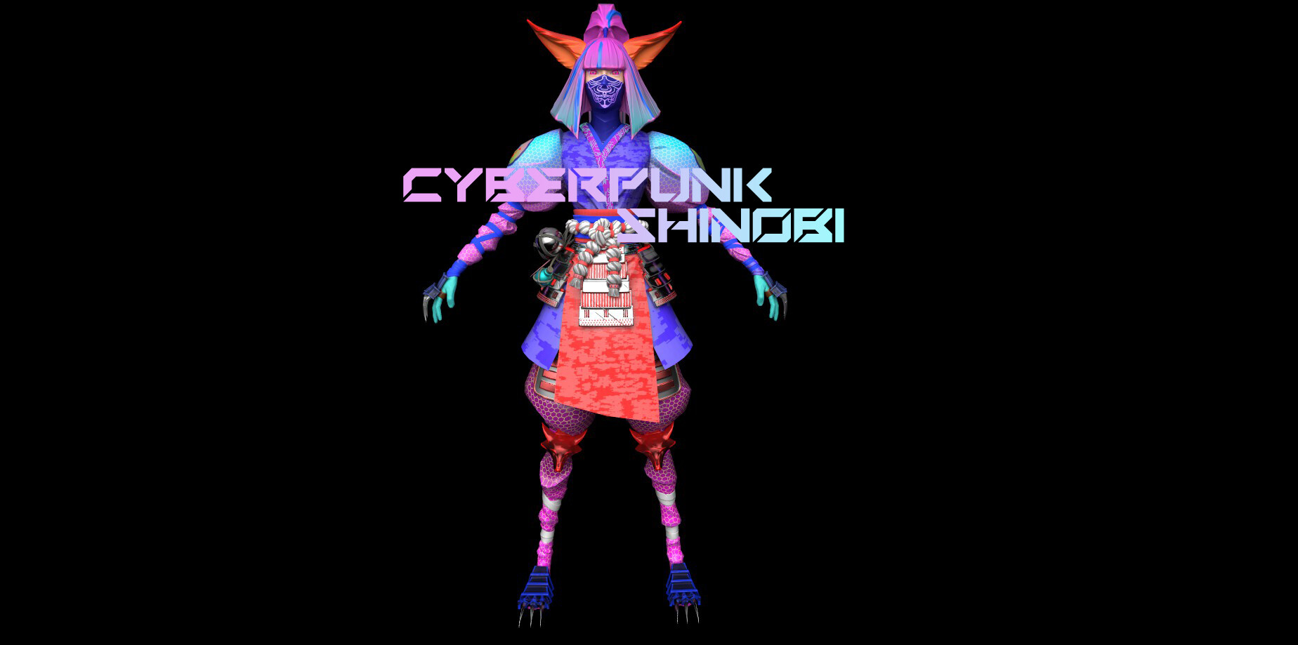 ArtStation - Cyberpunk Shinobi Texturing