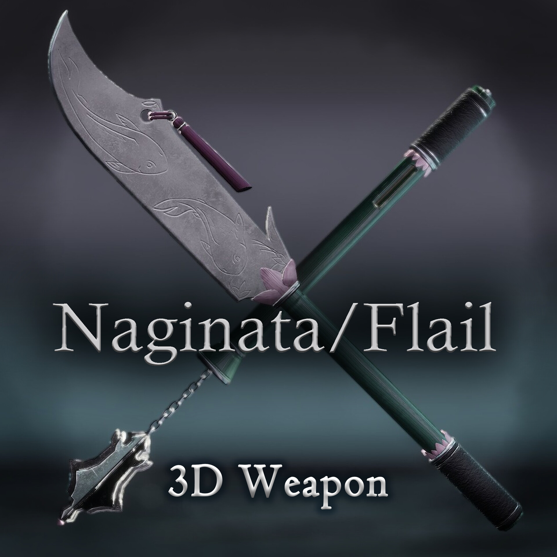 ArtStation - Naginata/Flail Weapon